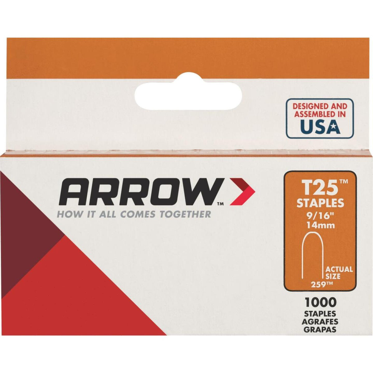Arrow T25 Round Crown Cable Staple, 9/16 In. (1100-Pack) - Murfreesboro ...